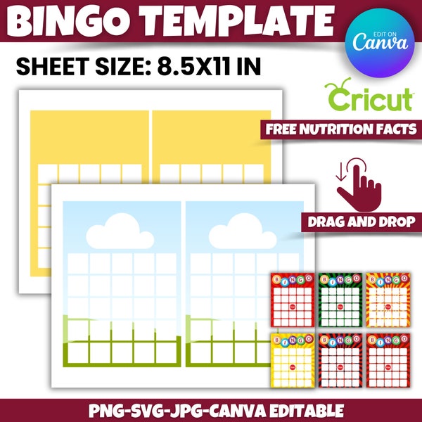 Canva Bingo Template - Etsy