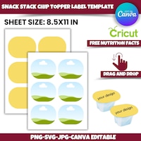 Custom Pringles Label Template 1.3oz Canva Editable | Digital Download ...