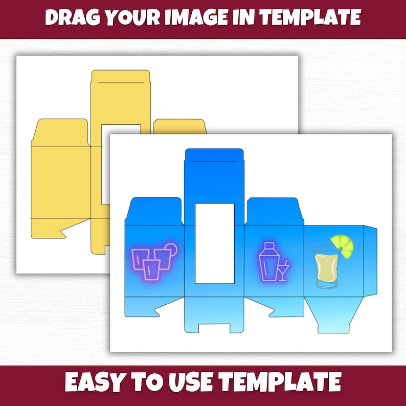 1.5 Oz Shot Glass Box Template: Editable Canva Design (SVG, PNG, DXF ...