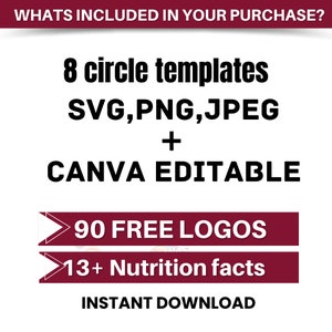 Circle Template Bundle, Blank Circle Label Template, Circle Template ...