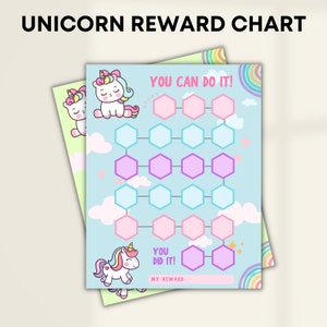 Unicorn Reward Chart: Rainbow Checklist (printable PDF) - Etsy