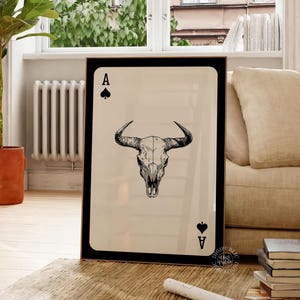 Bull Ace Playing Card - Etsy