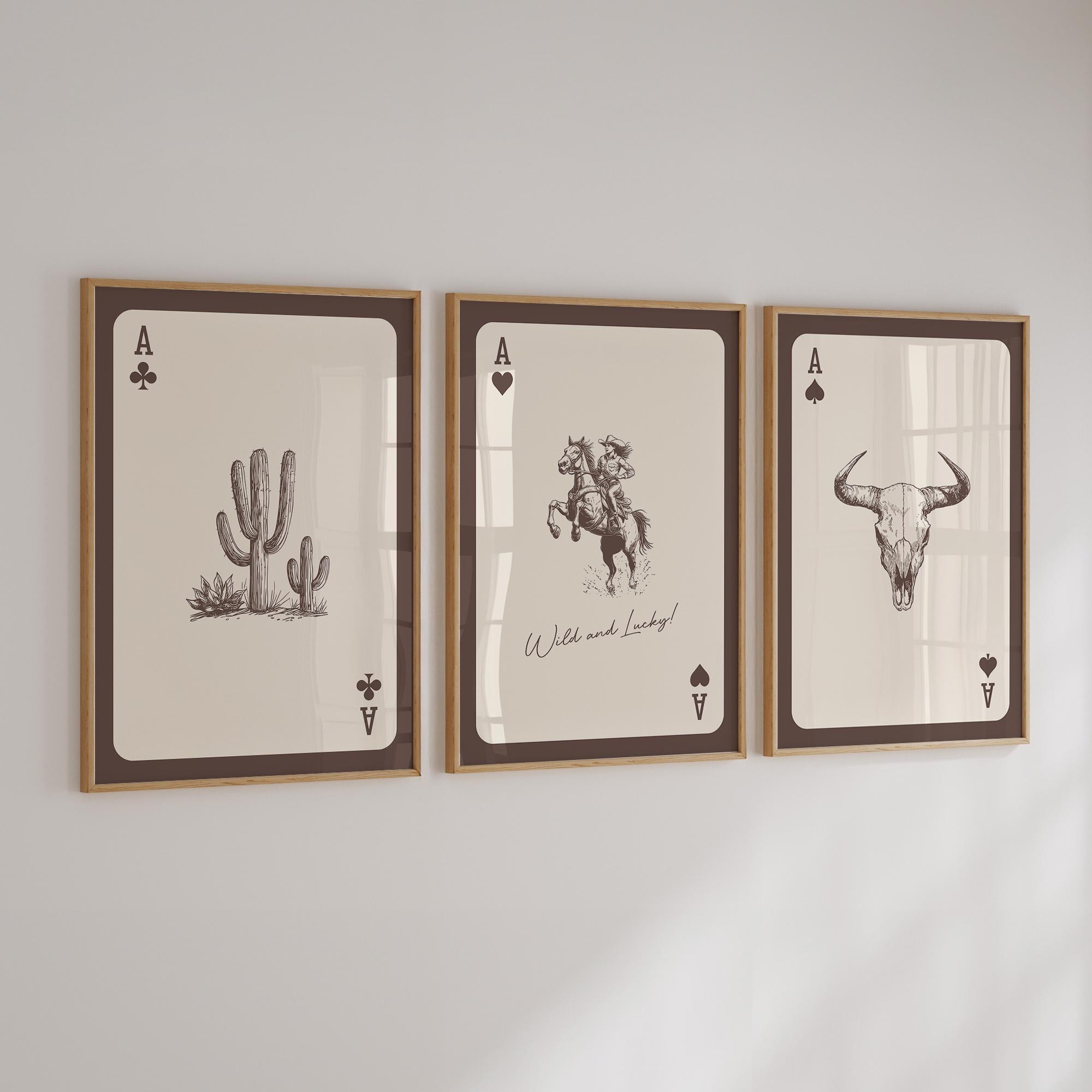 Western Wall Art Set | Rustic Cowboy Aesthetic Prints, Wild West ...