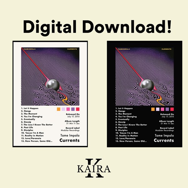 Tame Impala Currents Album Cover Poster - Etsy