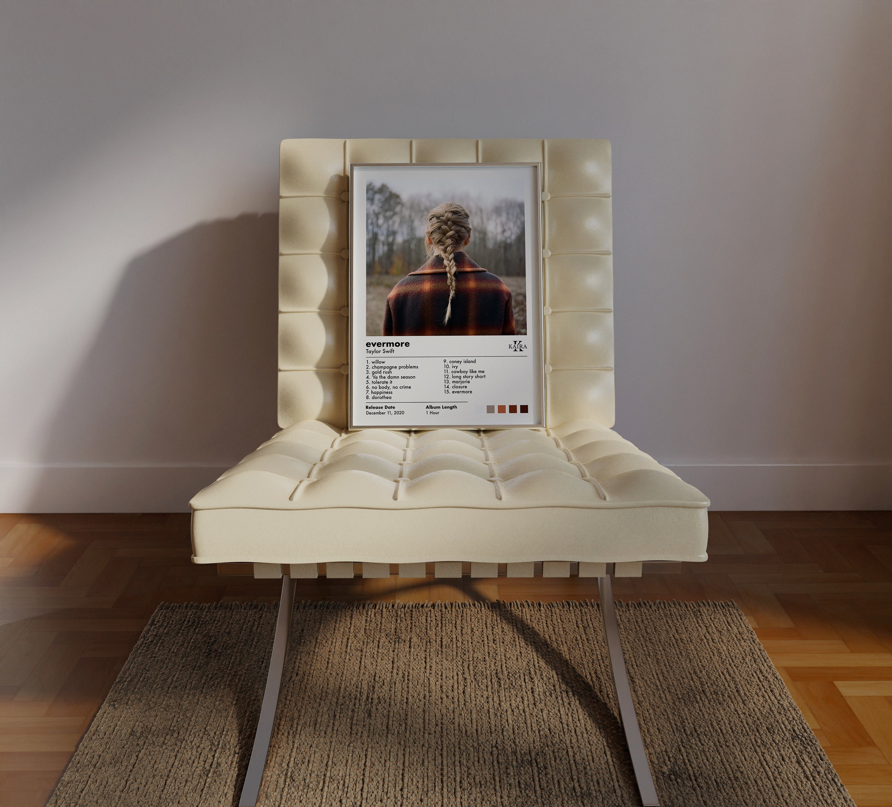 Custom Album Poster White Music Wall Art Choose Any Album Song ...