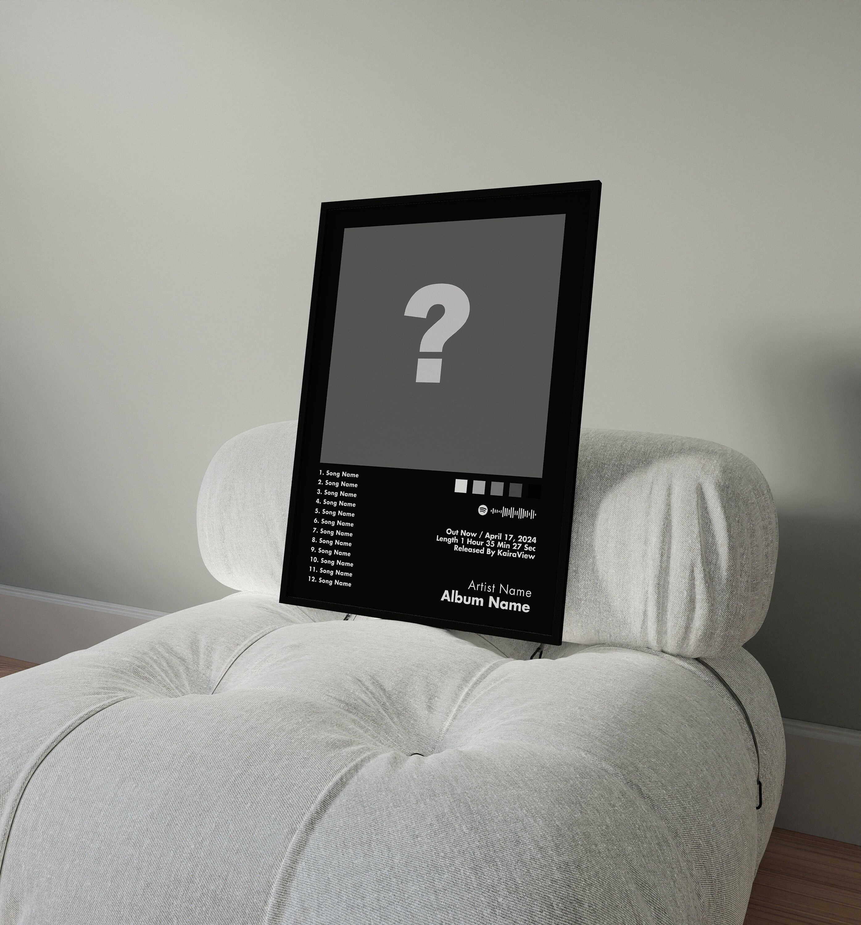 Create Your Own Album Poster Canva Template Editable Digital Music ...