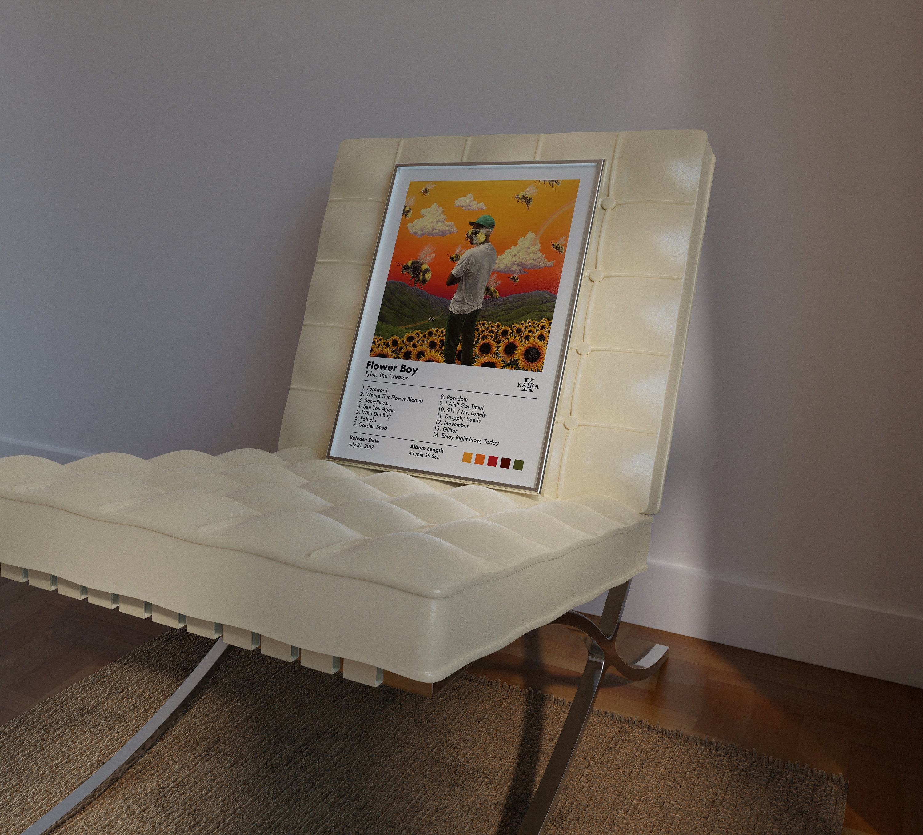 Custom Album Poster White Music Wall Art Choose Any Album Song ...