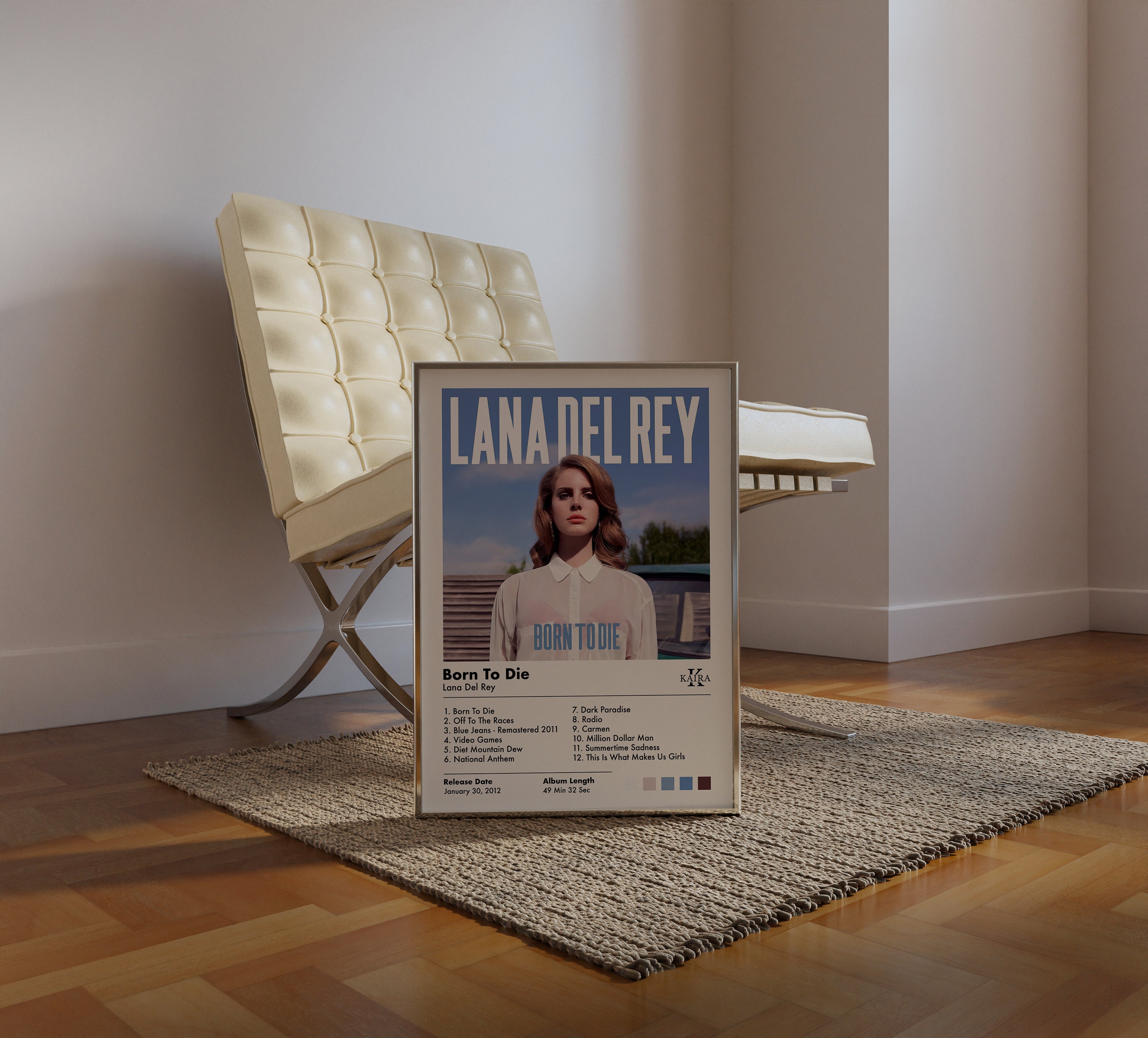 Custom Album Poster White Music Wall Art Choose Any Album Song ...