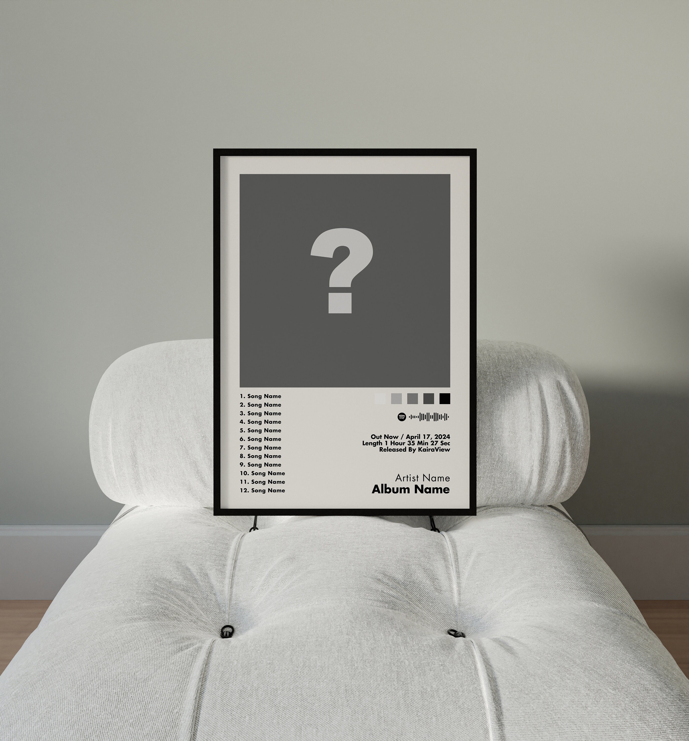 Create Your Own Album Poster Canva Template Editable Digital Music ...