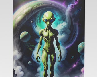 Alien Ancient City Map Digital Art Print Detailed Rendering of Exotic ...