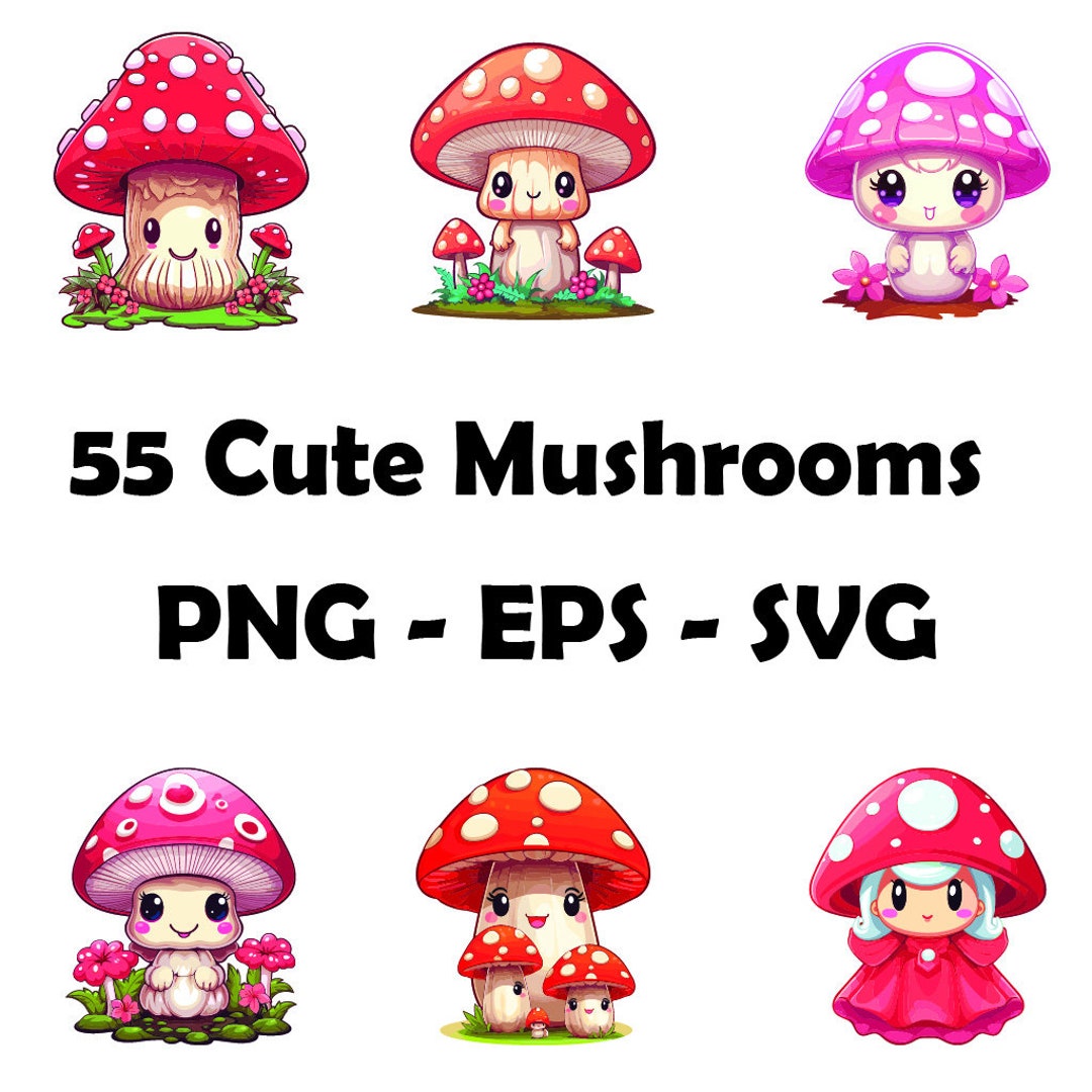 55 hongos lindos en PNG, EPS y SVG - Etsy España