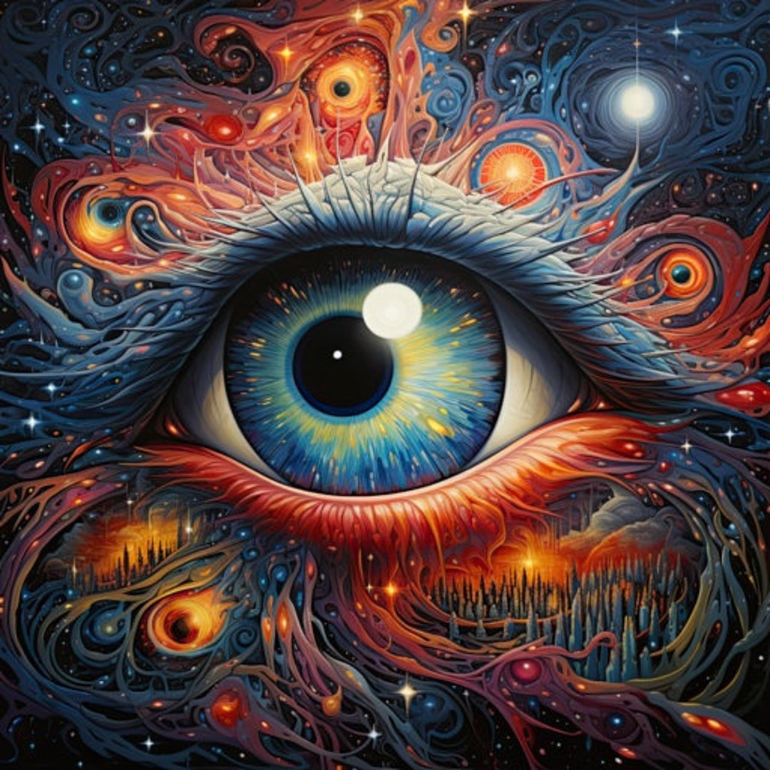 Psychedelic Eye Digital Print 1 - Etsy