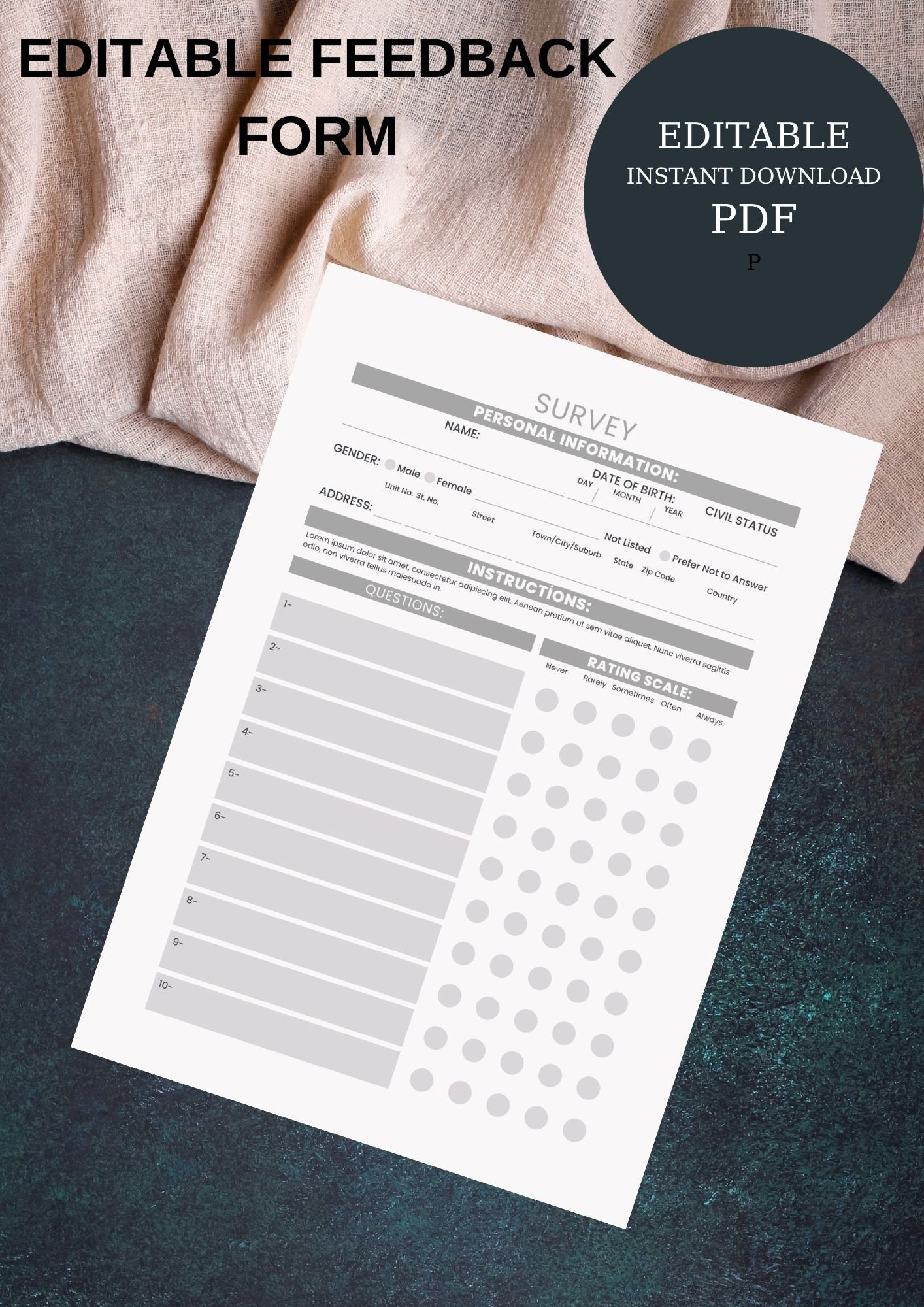 Editable Feedback Form Guest,airbnb Host,vrbo,canva Template,open House ...