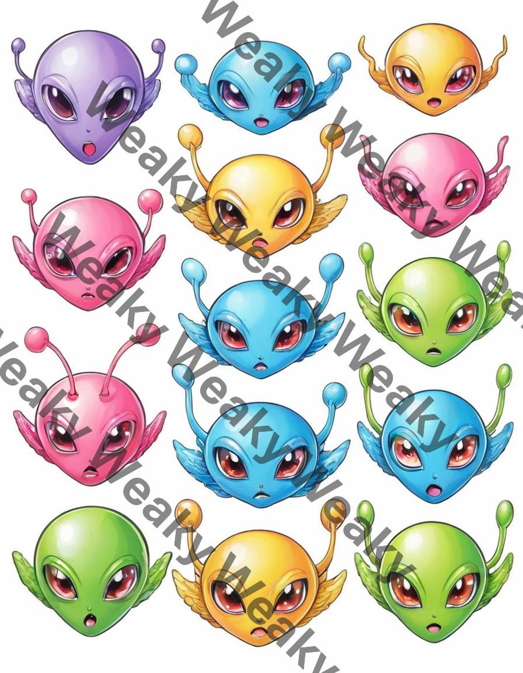 Alien Emotes Twitch Manga Style - Etsy