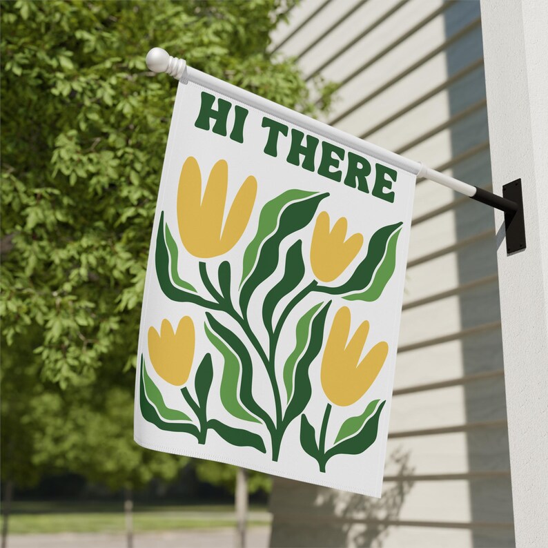 Welcome Garden Banner Cute Garden Sign, Summer Garden Decoration, Yard ...
