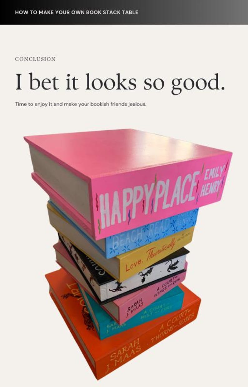 How to Build Your Own Stacking Book Stack End Table / Digital Download ...
