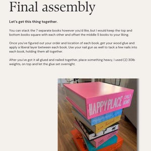 How to Build Your Own Book Stack End Table Stacking Books - Etsy Canada