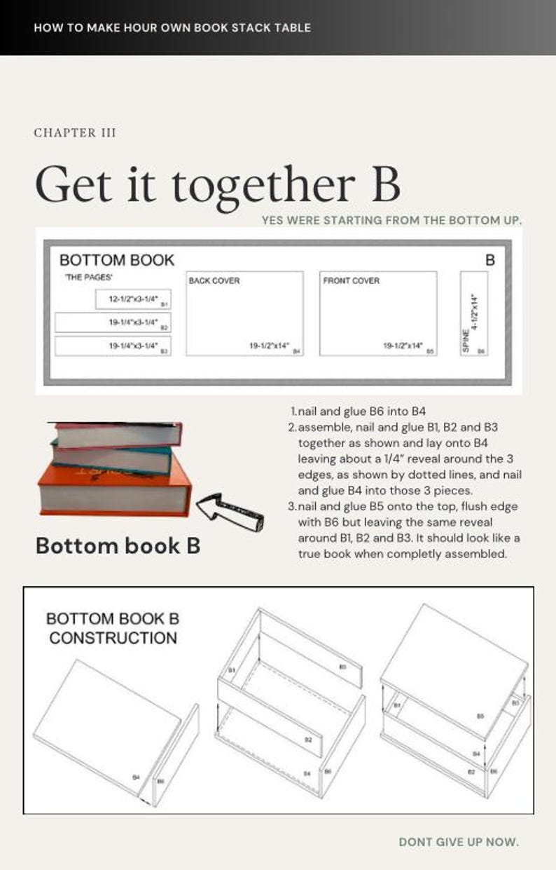 How to Build Your Own Book Stack End Table Stacking Books - Etsy