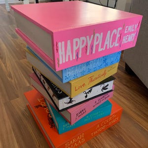 How to Build Your Own Book Stack End Table Stacking Books - Etsy Canada