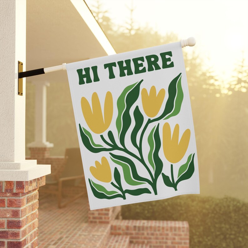 Welcome Garden Banner Cute Garden Sign, Summer Garden Decoration, Yard ...