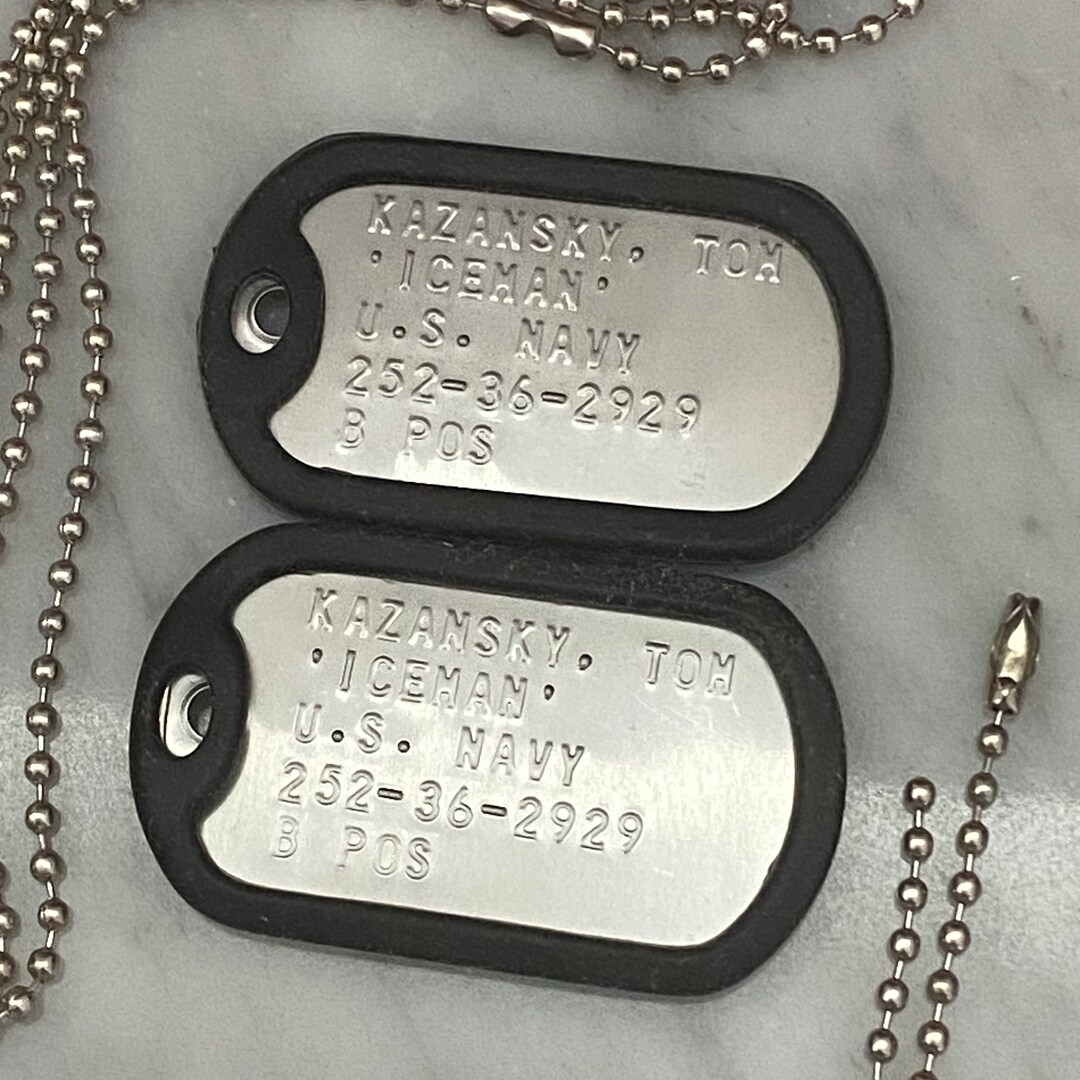 ICEMAN Kazansky Tom American Military Dog Tags Top Gun US - Etsy