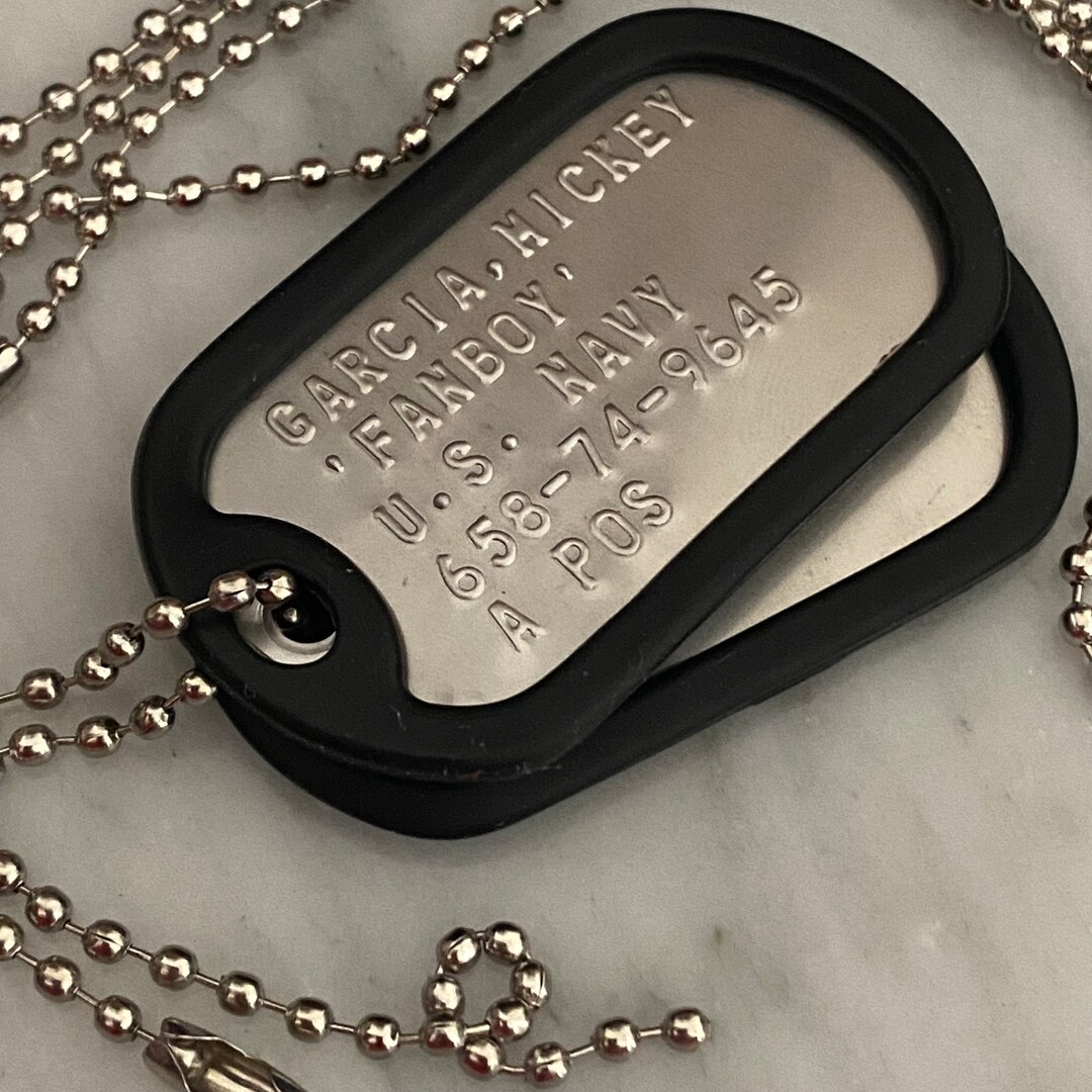 FANBOY Mickey Garcia American Military Dog Tags Top Gun US Army Dog Tag ...