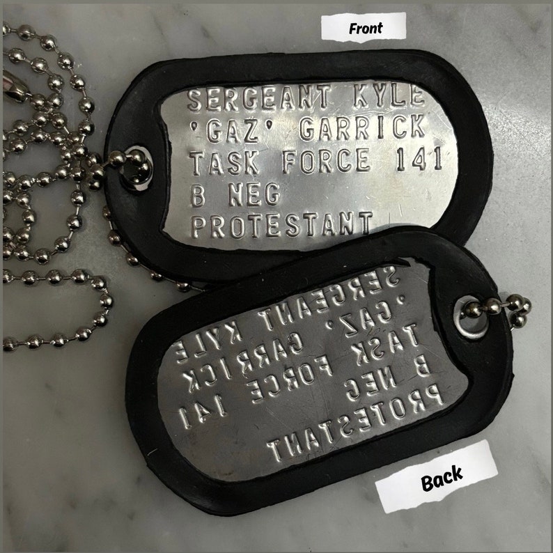 Call of Duty Kyle 'gaz' Garrick - Cosplay American Military Dog Tags US ...