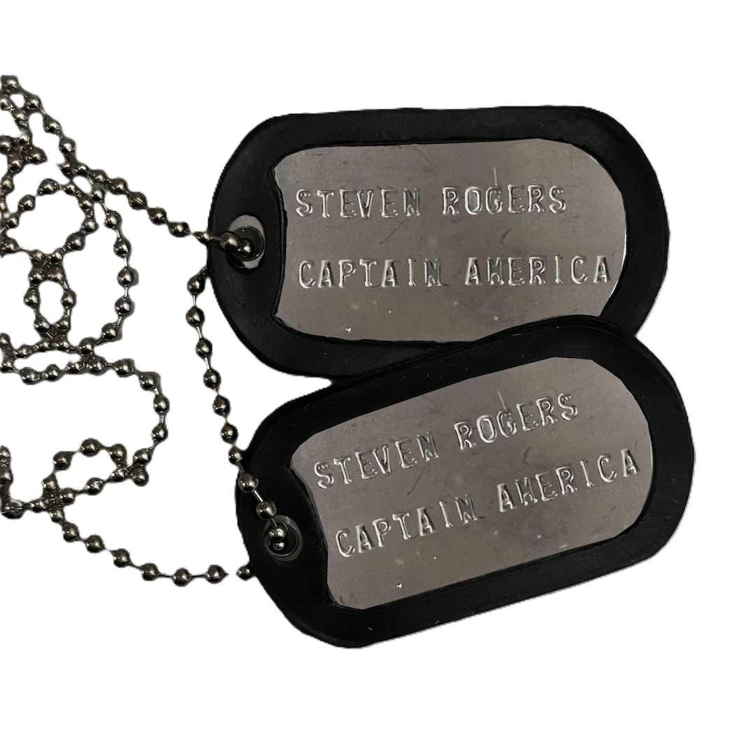 Captain America - Dogtag Avengers Marvel American Military Dog Tags ...