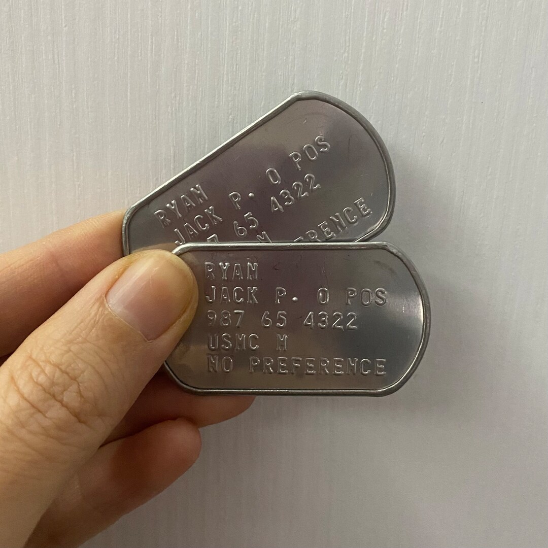 JACK Ryan - American Military Dog Tags TV Series Cosplay US Army Dog ...