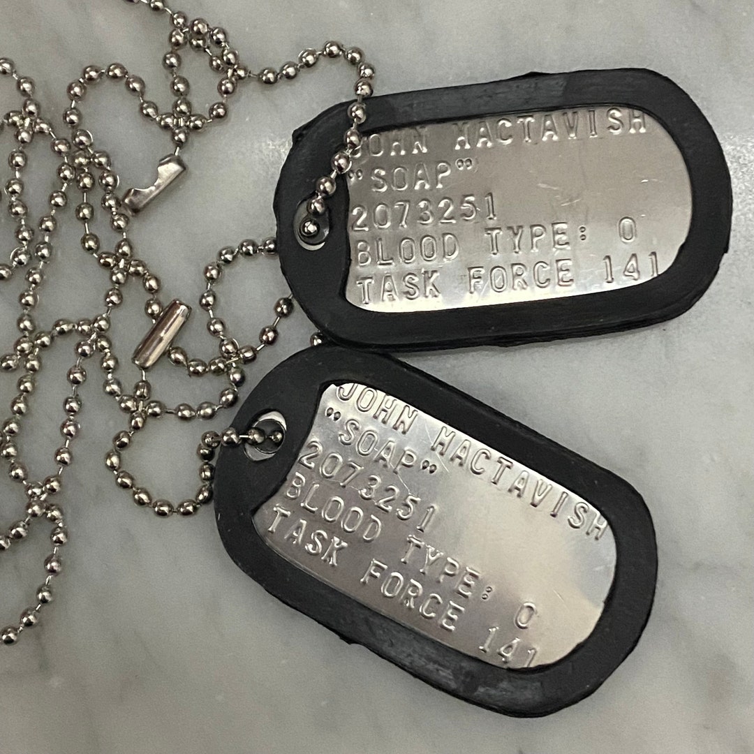 Call of Duty John Mactavish 'soap' Cosplay American Military Dog Tags ...