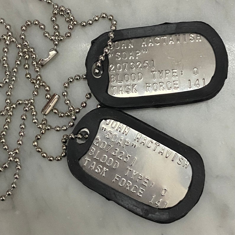 Call of Duty John Mactavish 'soap' Cosplay American Military Dog Tags ...