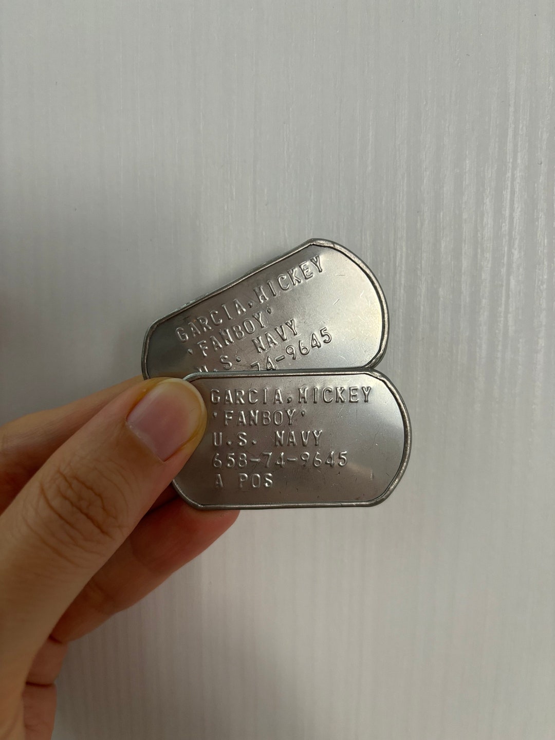 FANBOY Mickey Garcia - American Military Dog Tags Top Gun US Army Dog ...