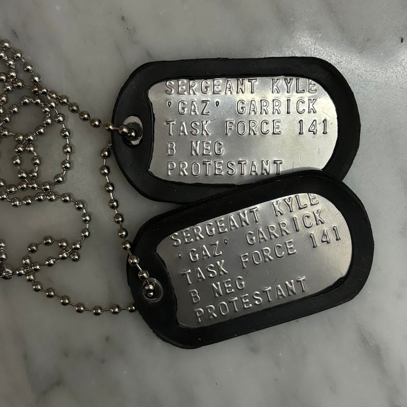 Call of Duty Kyle 'gaz' Garrick - Cosplay American Military Dog Tags US ...