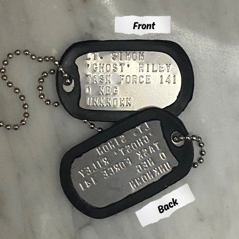 Call of Duty Simon Riley 'ghost' - American Military Dog Tags Cosplay ...
