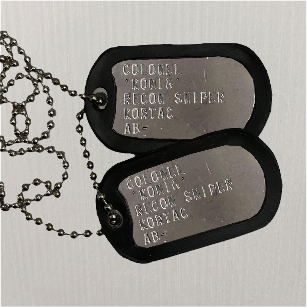 Call of Duty Colone 'konig' American Military Dog Tags Cosplay US Army ...