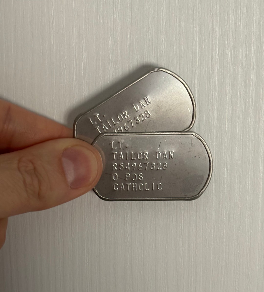 Lieutenant DAN Forrest Gump Collection American Military Dog Tags US ...