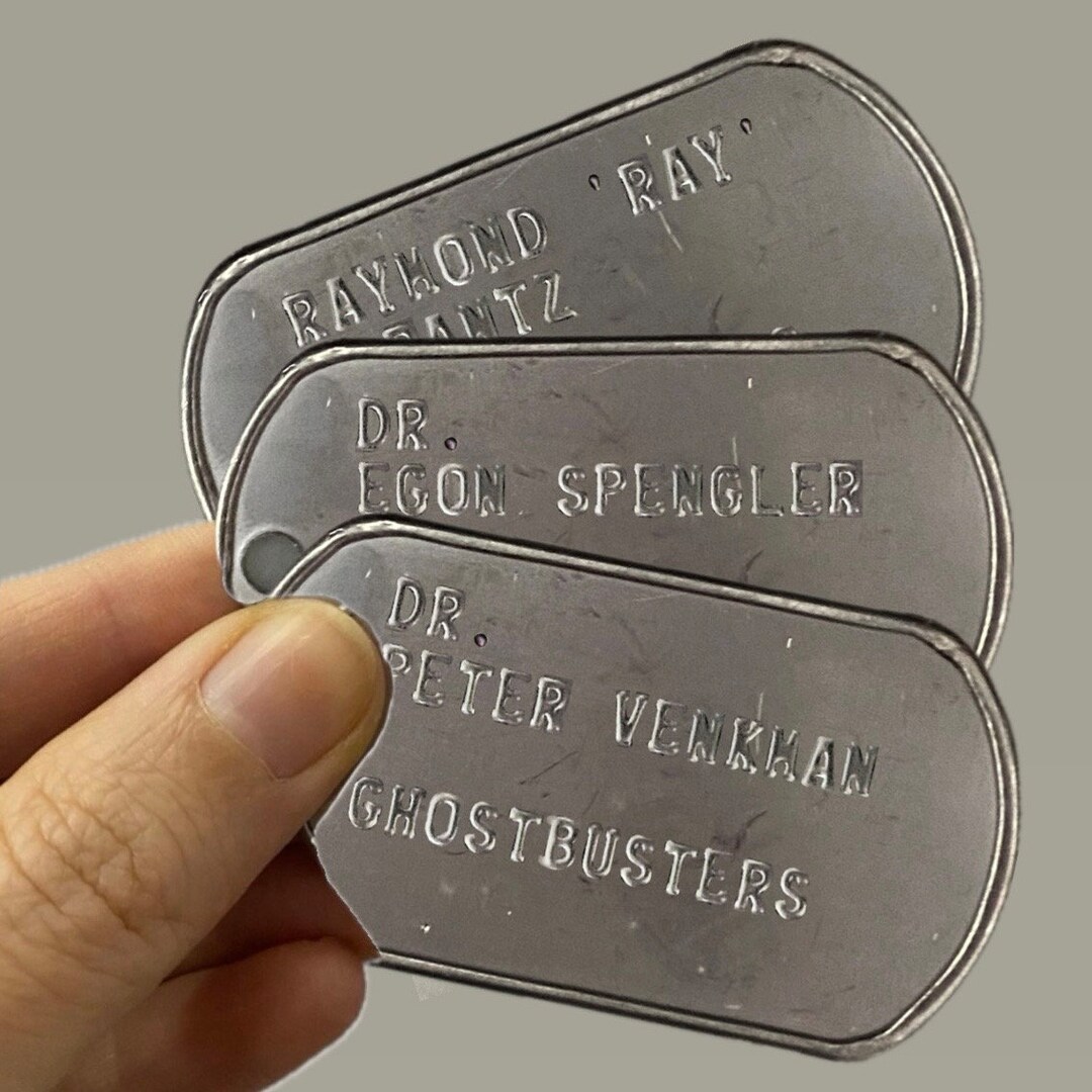 Ghostbusters Set Ray, Egon and Peter Cosplay American Military Dog Tags ...