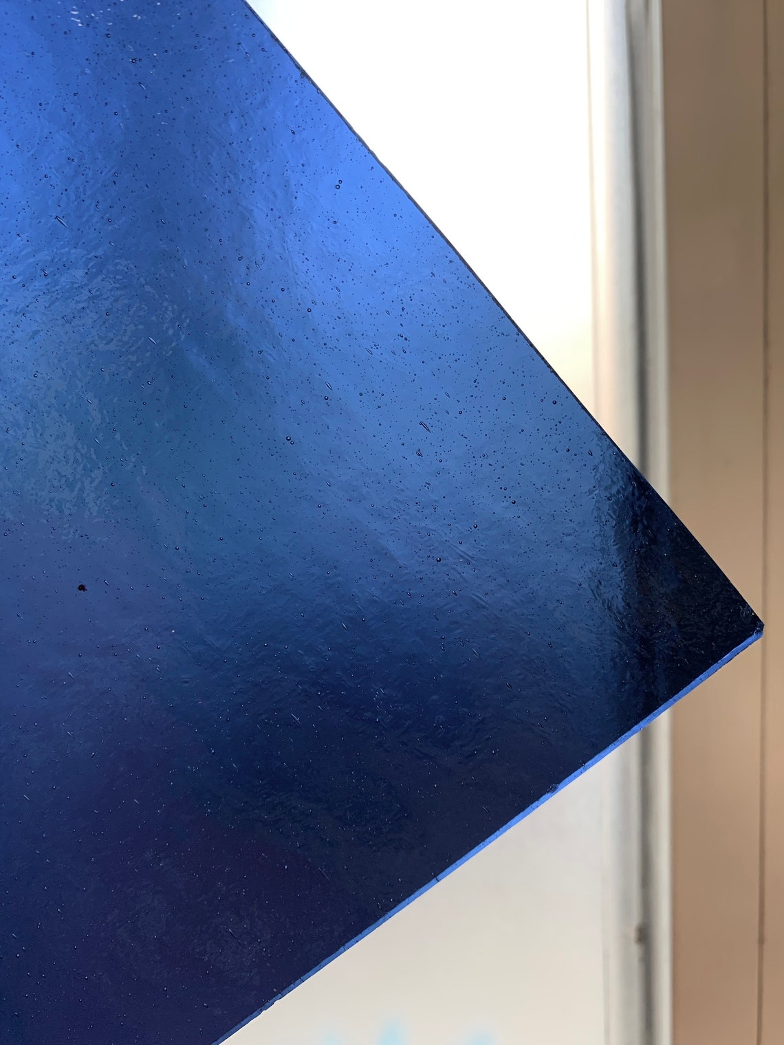 Cobalt Blue Glass Sheet Transparent for Mosaic Sun Catchers 3cm 20cm ...