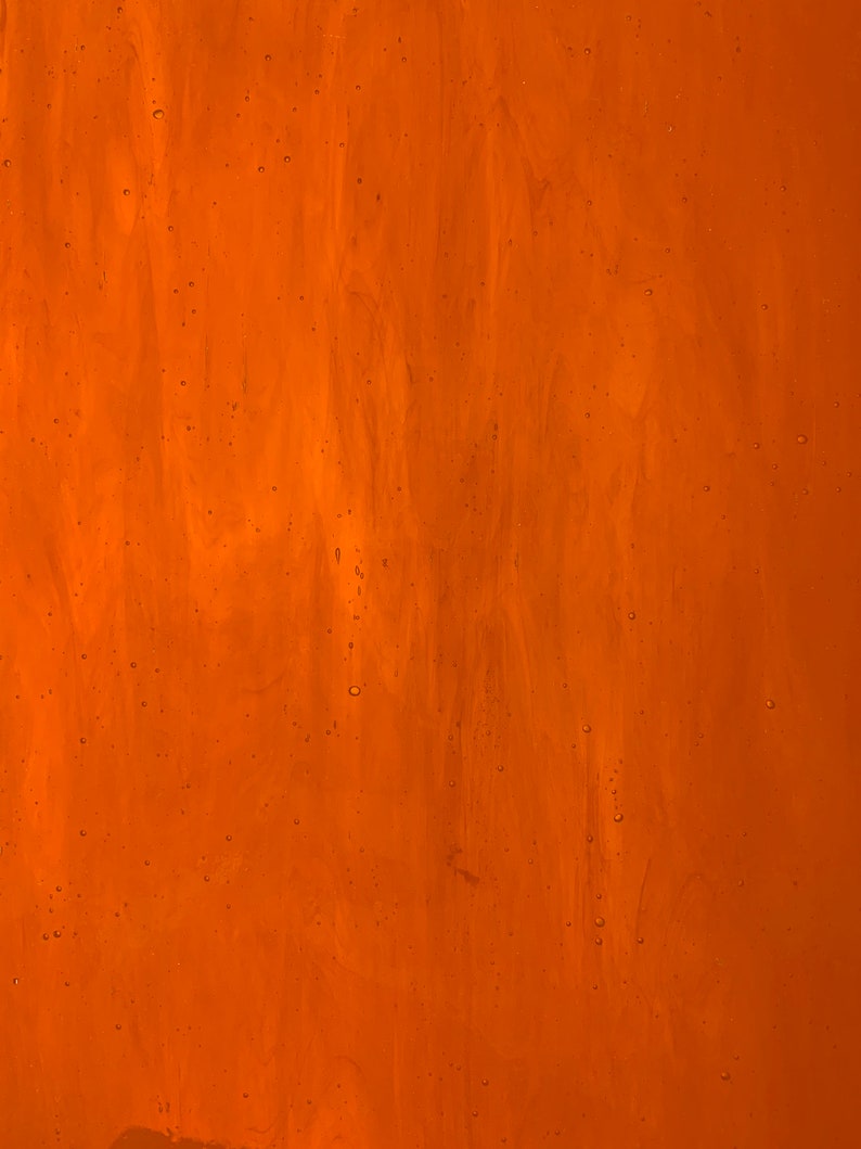 Orange Stained Glass Sheet Translucent for Mosaic Sun Catchers 2.5cm ...