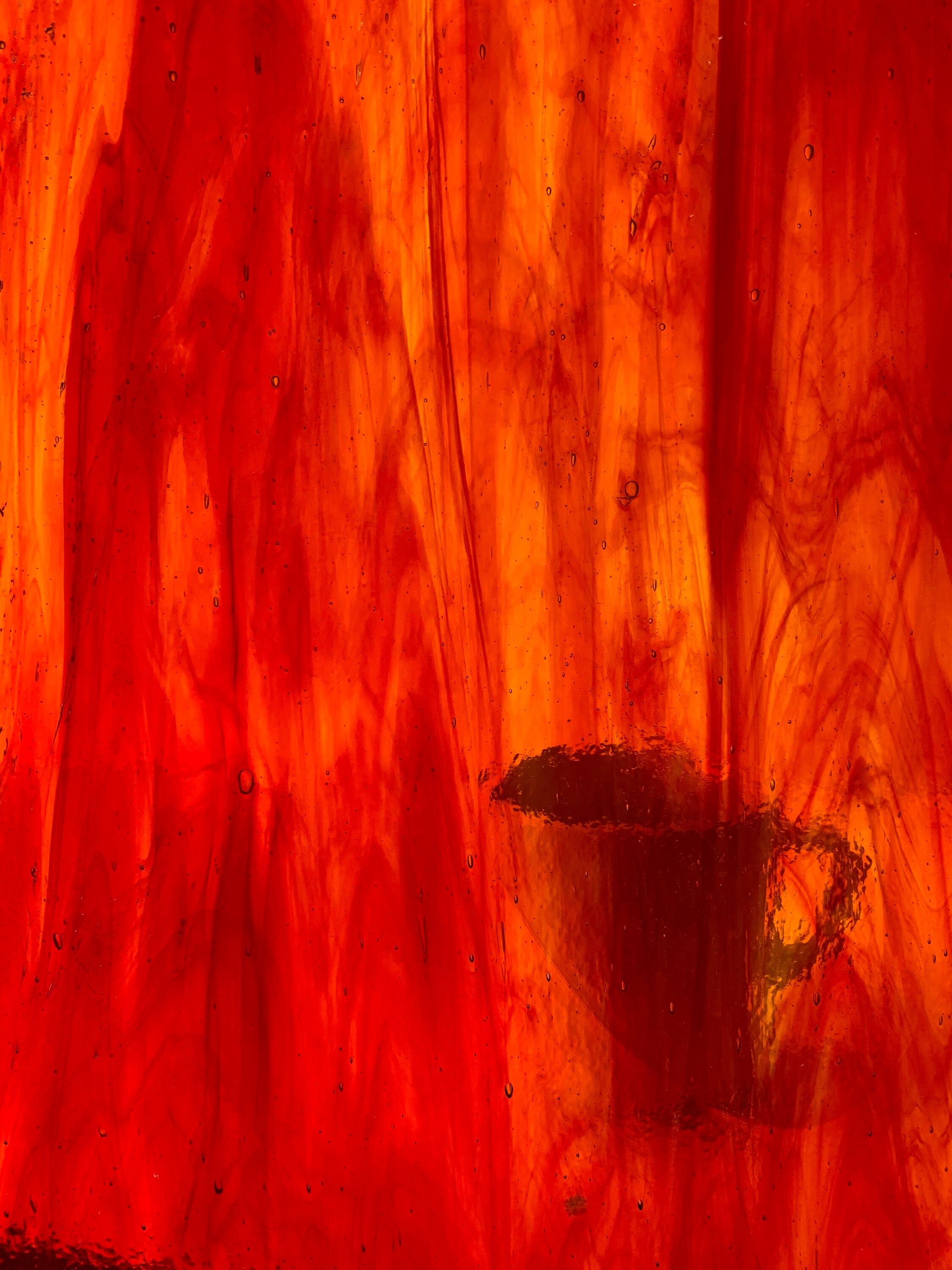 Red Orange Fire Stained Glass Sheet Translucent and Slight - Etsy