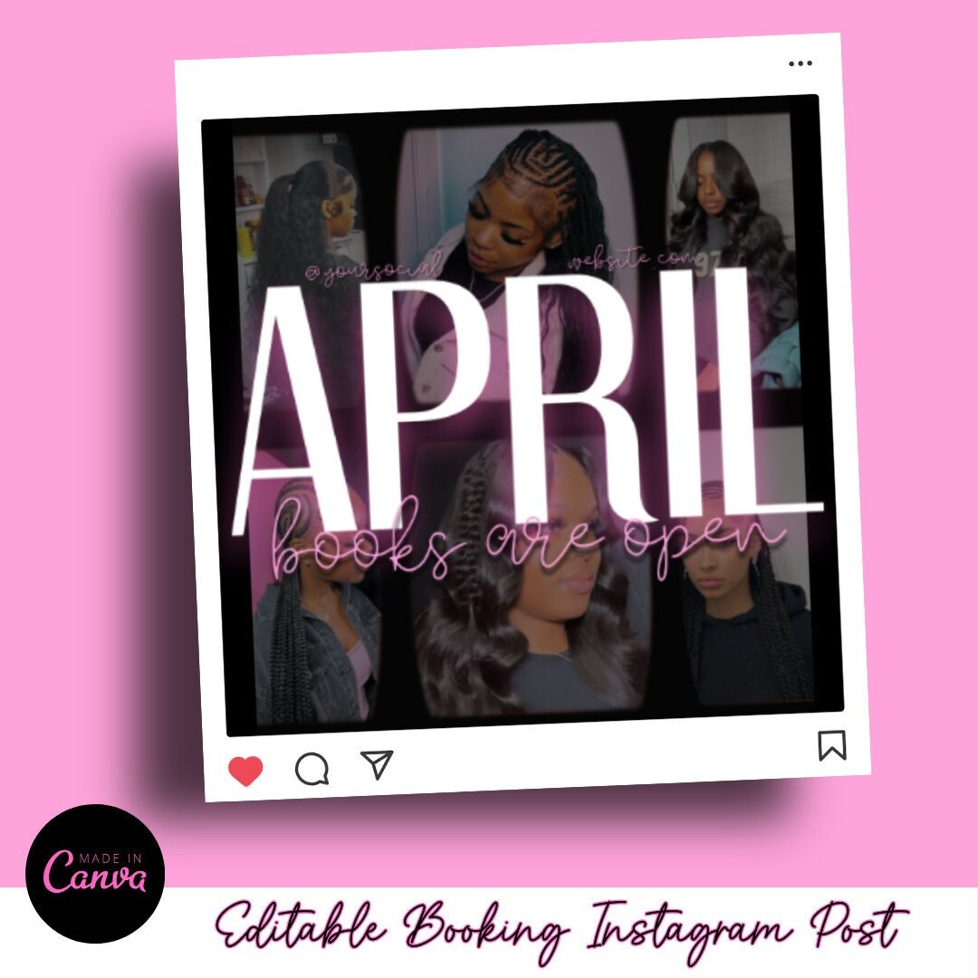 April Booking Flyer Template, April Flyer, Small Business Booking Flyer ...