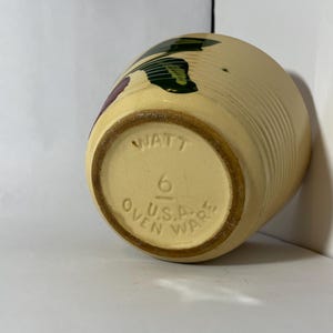 Vintage Watt Pottery Apple and Leaf Pattern Ribbed Nesting Stoneware ...