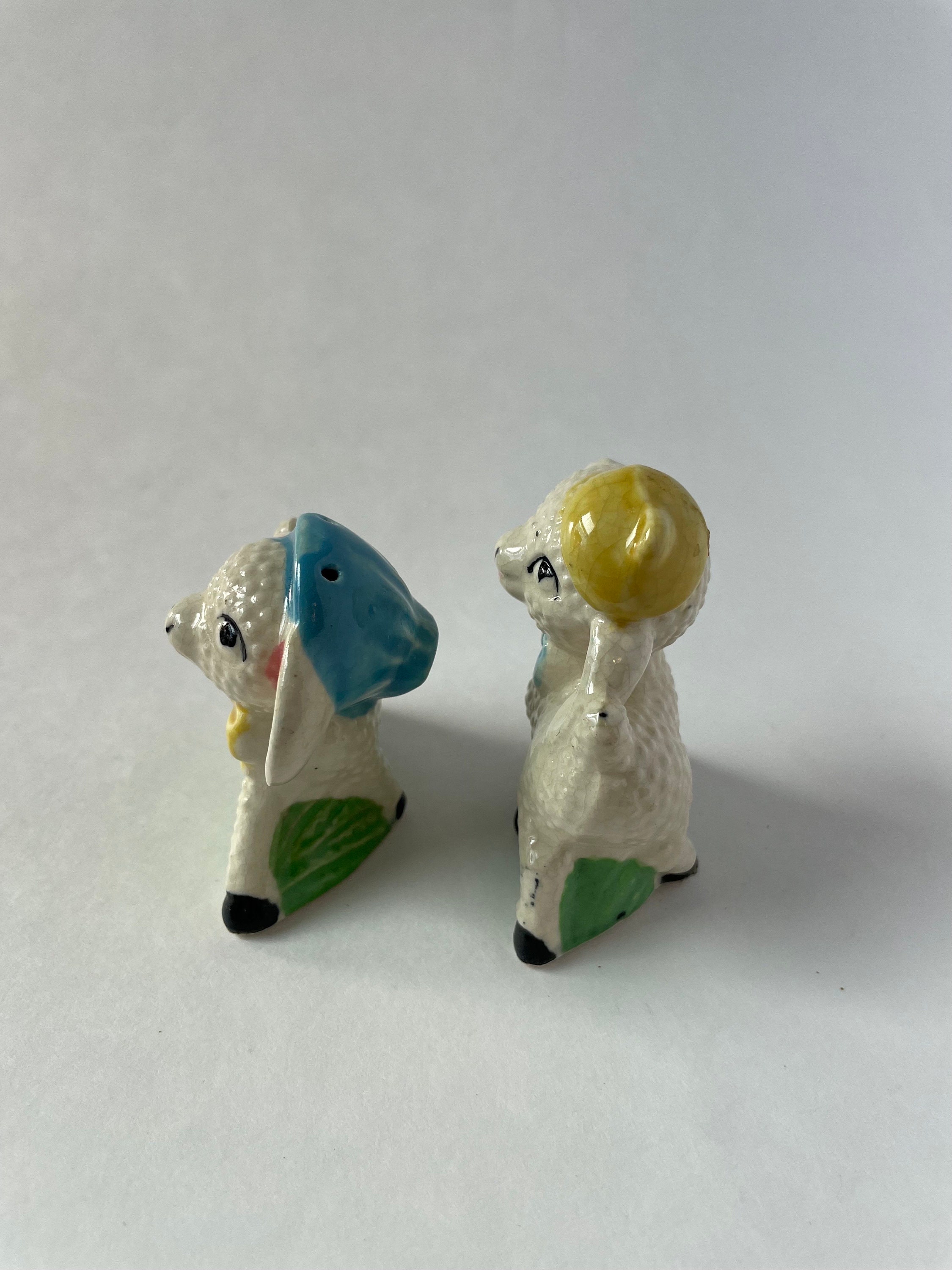 Vintage Kitsch Ceramic Lamb Sheep Salt and Pepper Shaker Set - Etsy