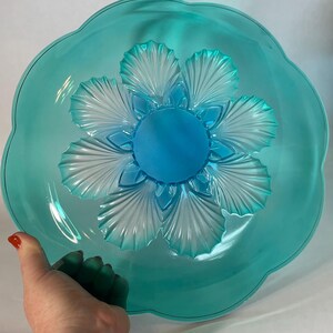 Vintage Studio Nova Turquoise Glass Decorative Plate With Box ...