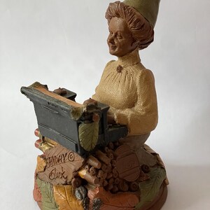 Vintage Tom Clark Gnome Friday Lady Typing on Typewriter 1990 TGIF ...