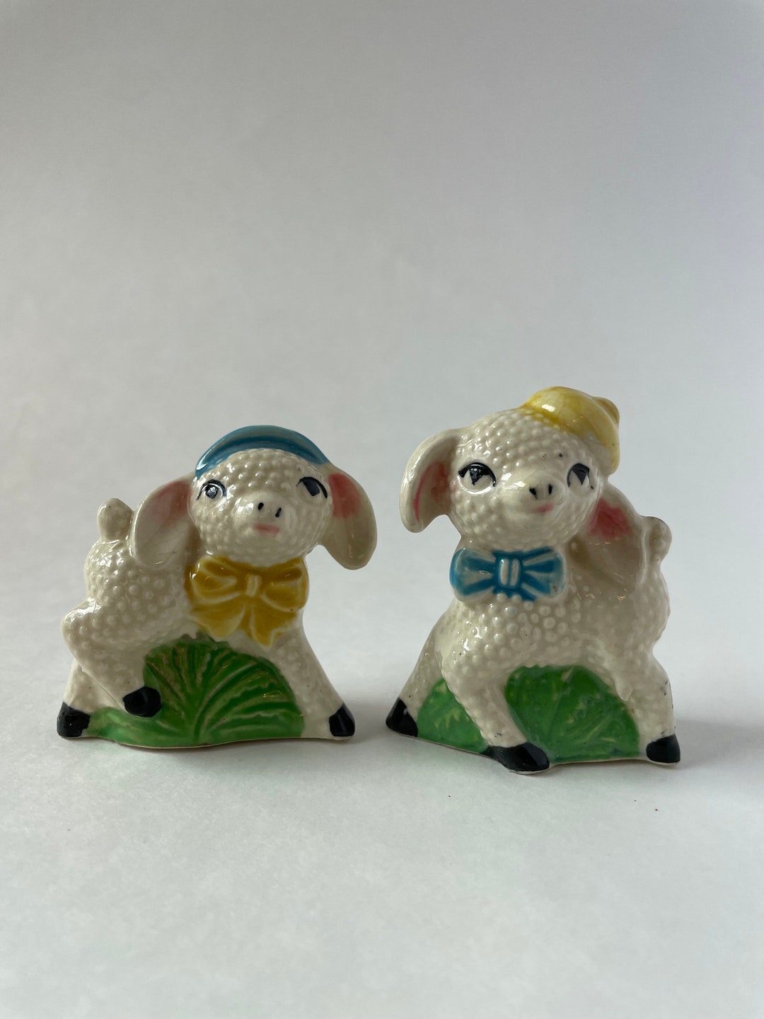 Vintage Kitsch Ceramic Lamb Sheep Salt and Pepper Shaker Set - Etsy