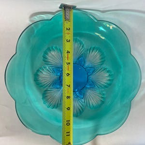 Vintage Studio Nova Turquoise Glass Decorative Plate With Box ...