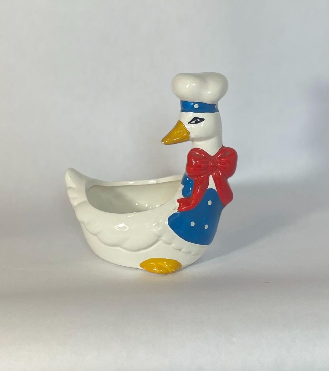 Vintage Ceramic Goose Scouring Pad Sponge Holder for Sink, Retro ...