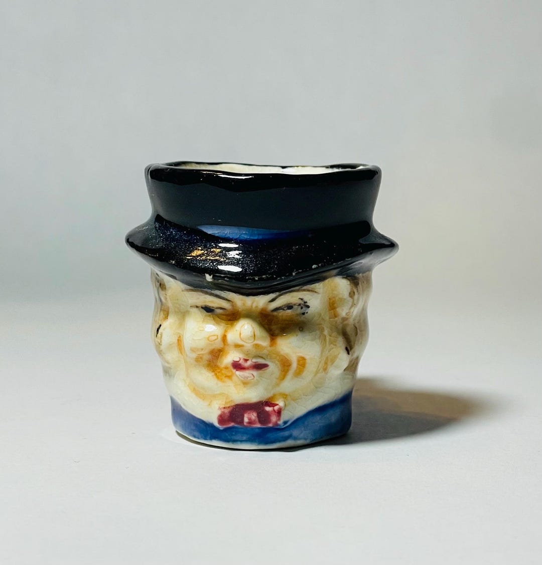 Vintage Mini Toby Mug Collectible, Miniature Man With Bow Tie Jug - Etsy