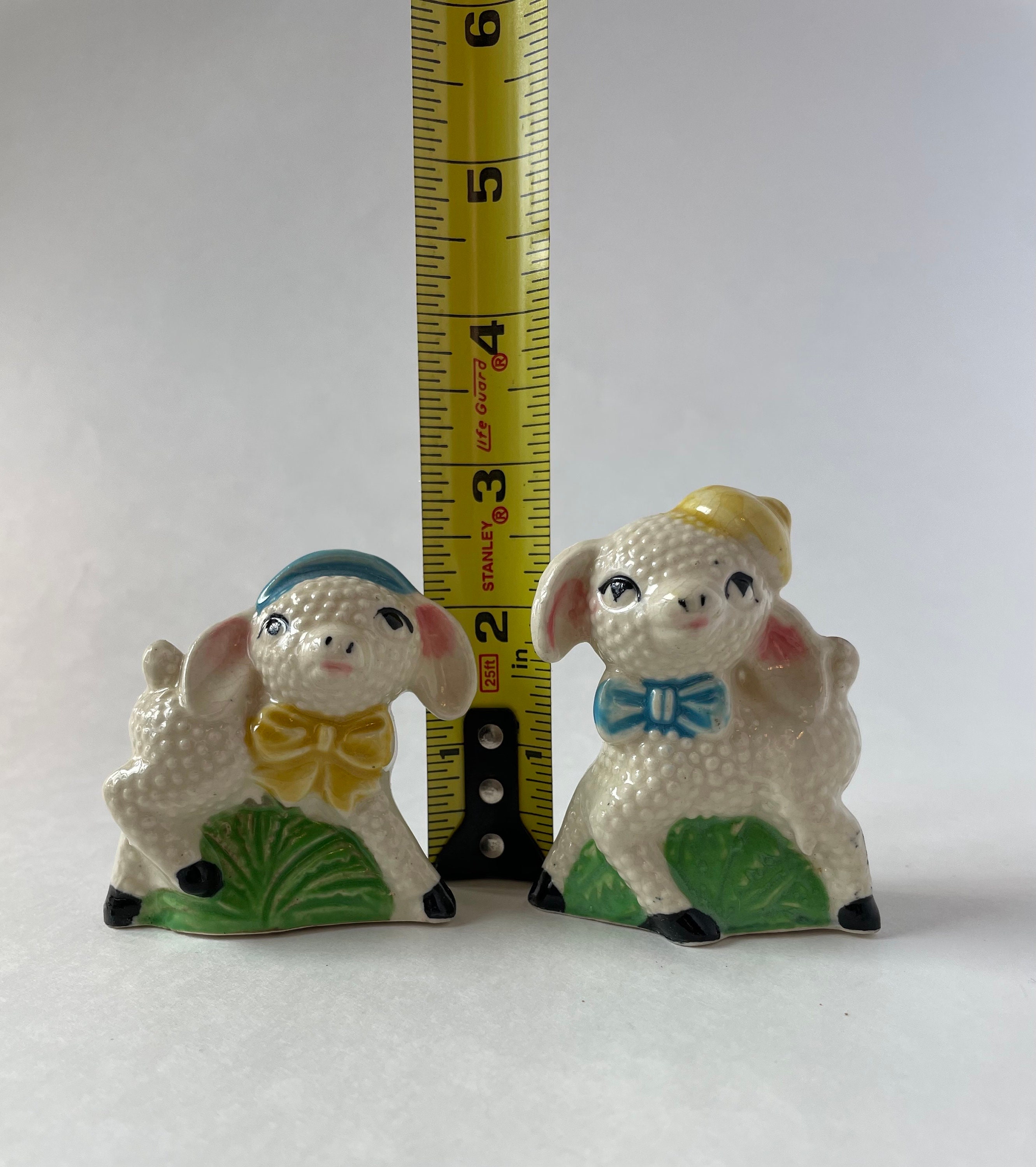 Vintage Kitsch Ceramic Lamb Sheep Salt and Pepper Shaker Set - Etsy